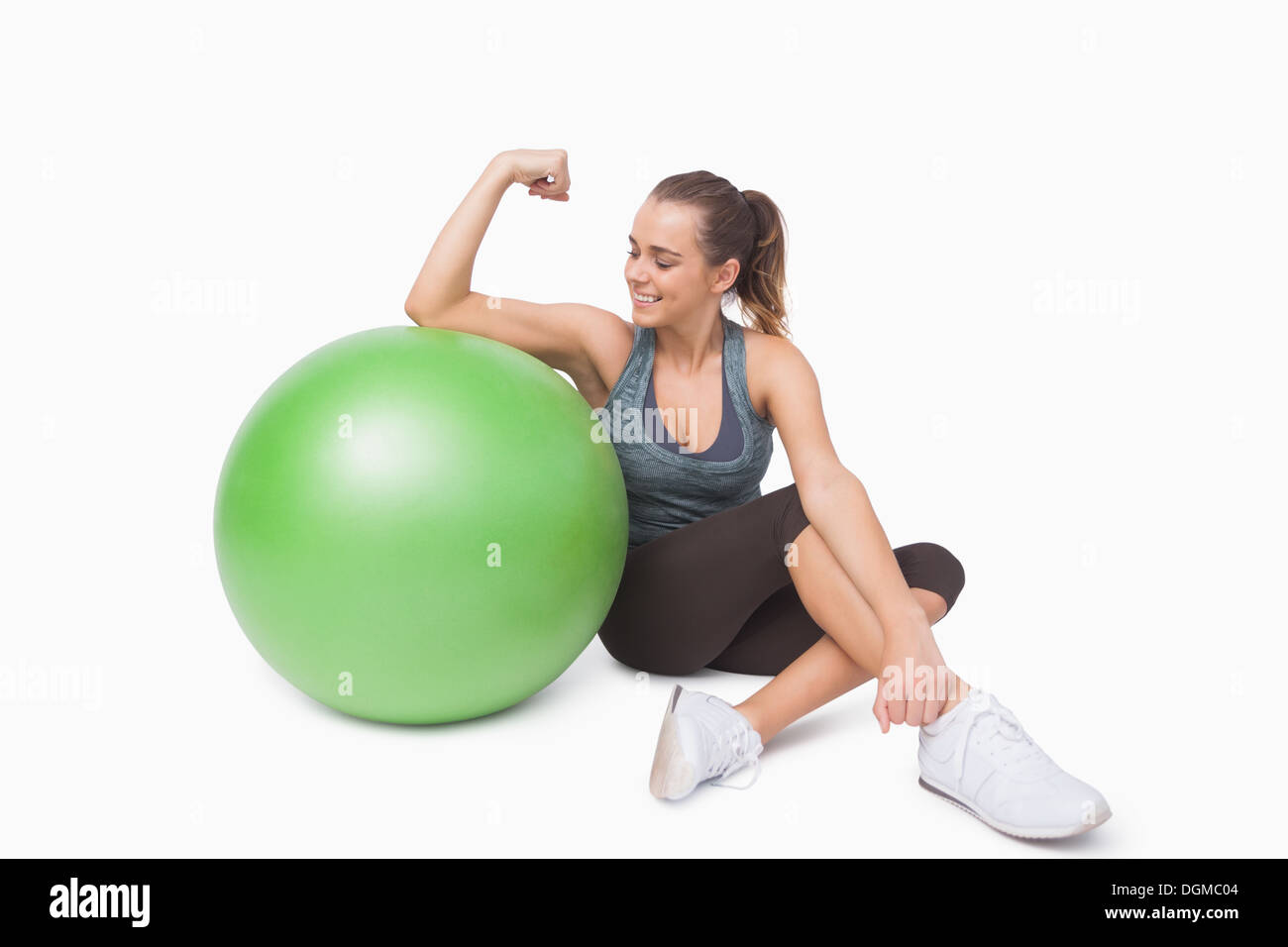 Strong arm woman Cut Out Stock Images & Pictures - Alamy