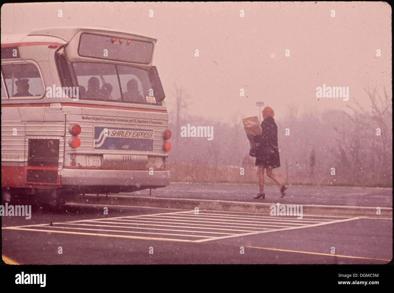 A Park and Ride metro bus station in Springfield, Virginia, designed to ...