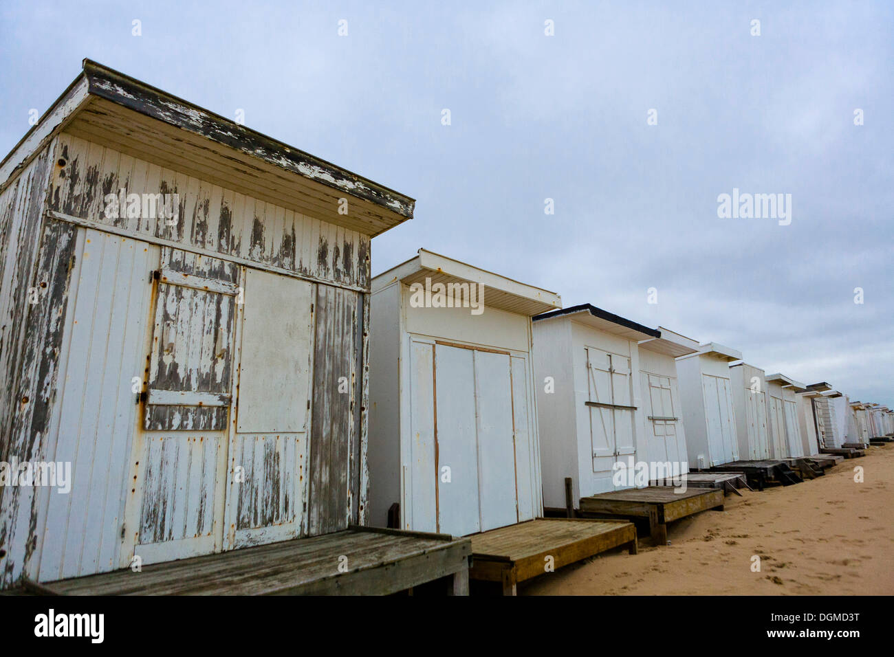 Bathing huts on the beach of Calais, France, Europe Stock Photo - Alamy