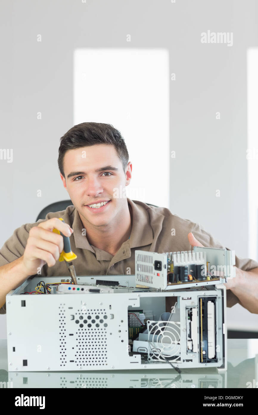 Smiling computer hi-res stock photography and images - Alamy