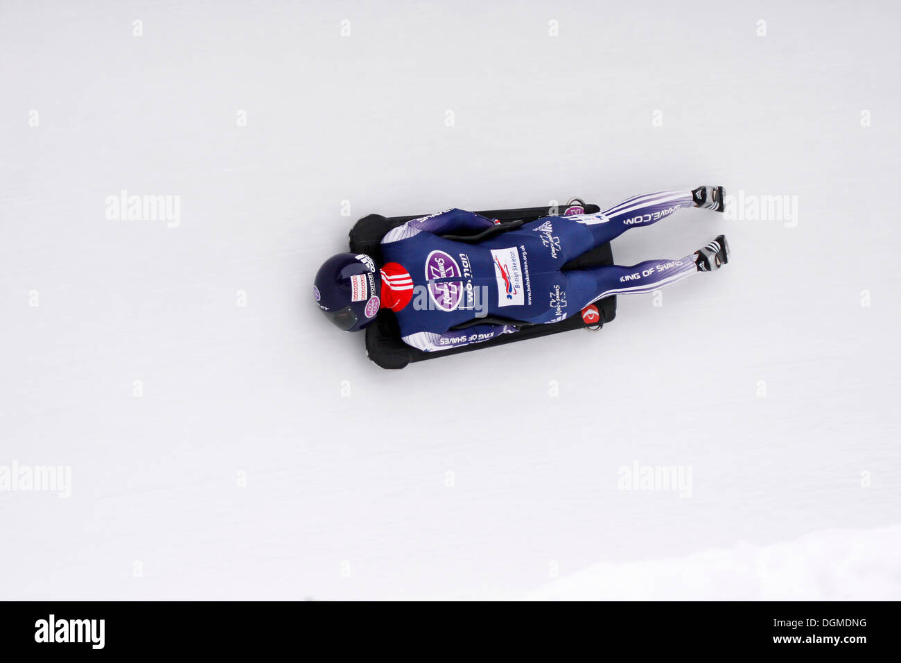 Skeleton, Horse Shoe Curve, natural ice rink, World Cup St. Moritz 2010 ...