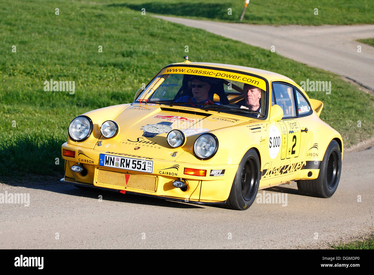 Former rally world champion Walter Roehrl in a Porsche Carrera 3.0 RSR ...