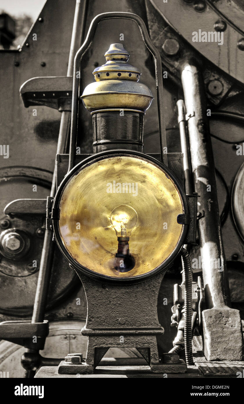 Lighting of a historic steam locomotive Stock Photo - Alamy