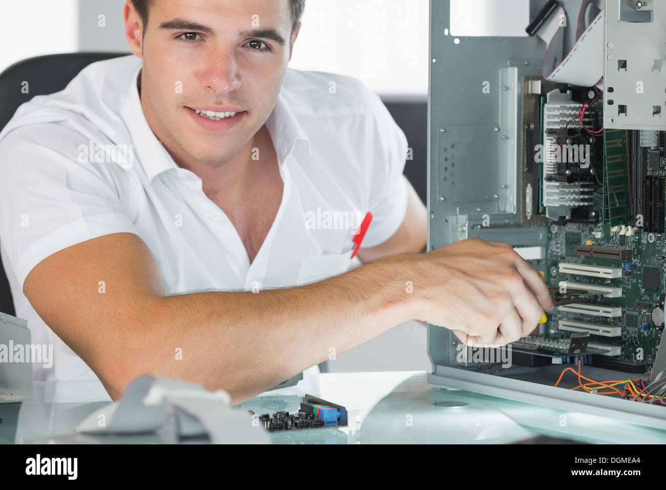 Fixing computer desk hi-res stock photography and images - Alamy
