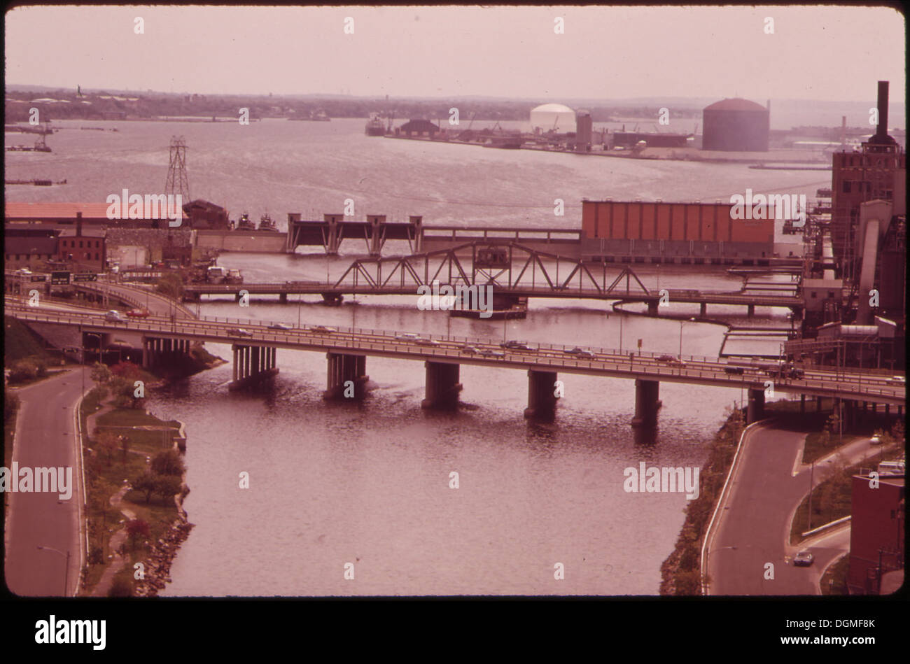 A scenic view of Providence River, showcasing the waterway that runs ...