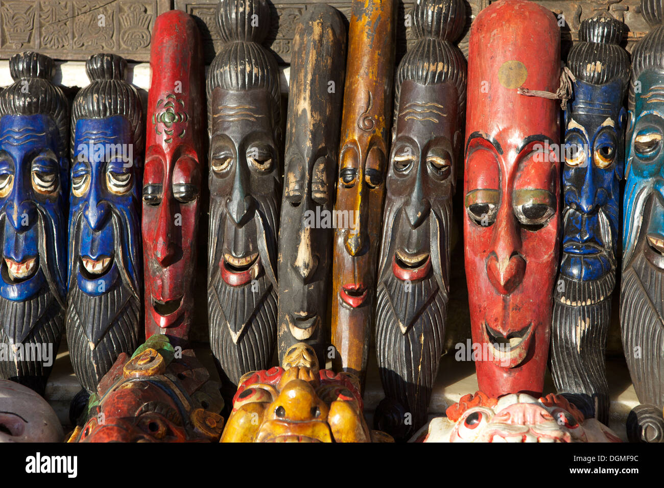 Wooden masks nepal hi-res stock photography and images - Alamy