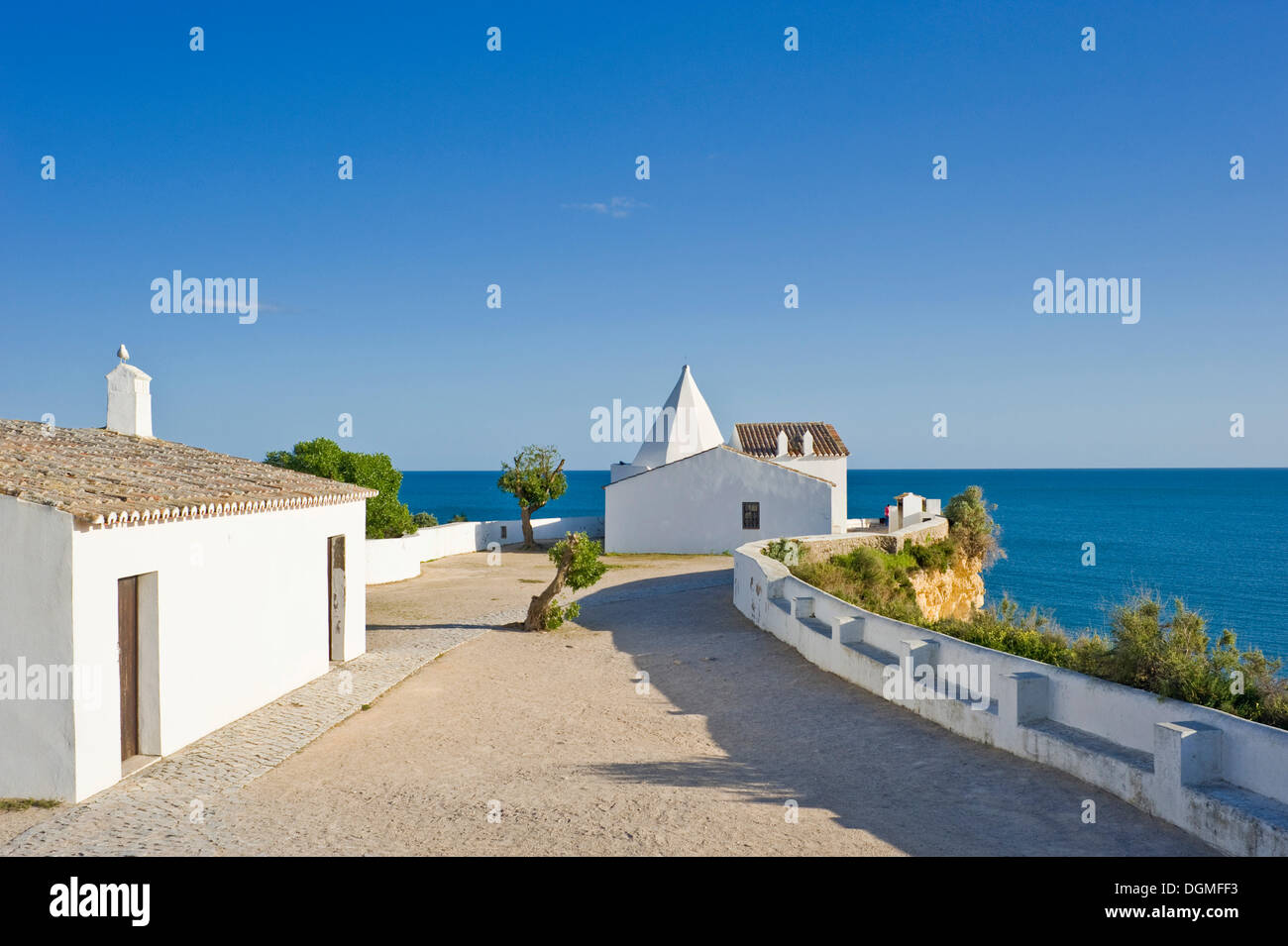 Nossa Senhora da Rocha Chapel, Armacao de Pera, Silves, Algarve region ...