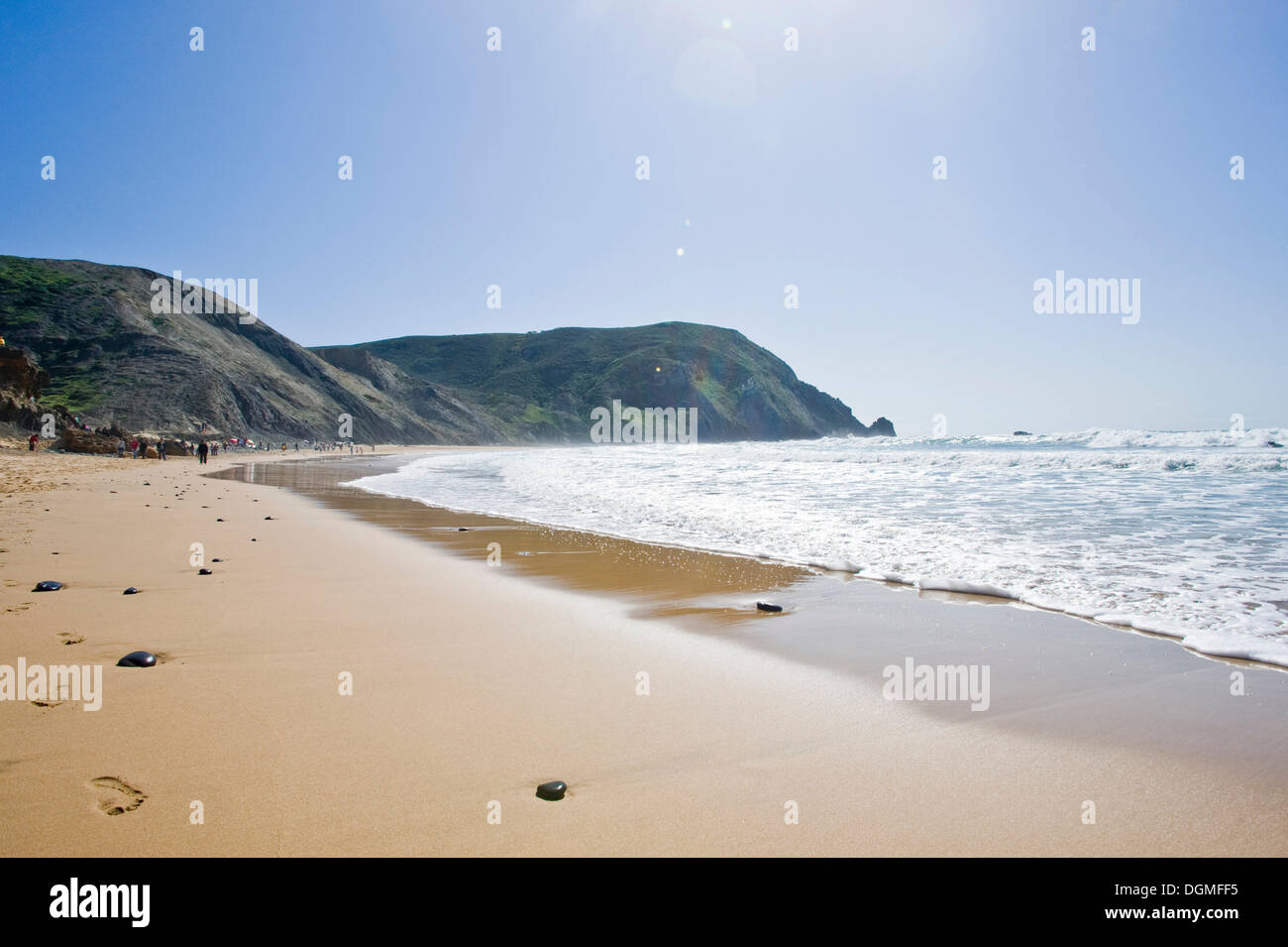 Praia do Castelejo beach, Vila do Bispo, Costa Vicentina coast, Algarve ...