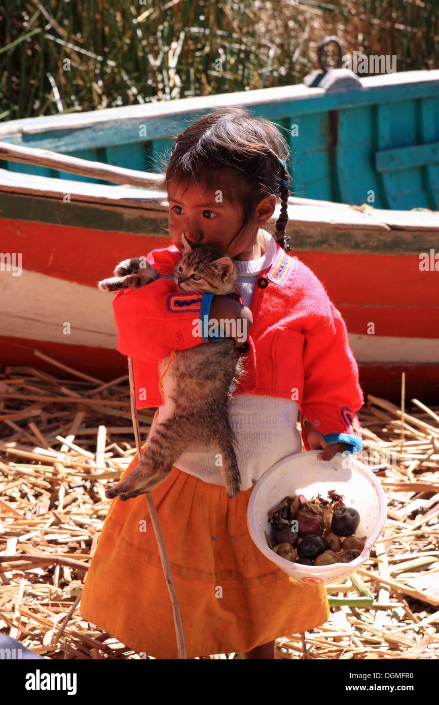 Child in the Peruvian highland, Puno, Peru, South America Stock Photo ...