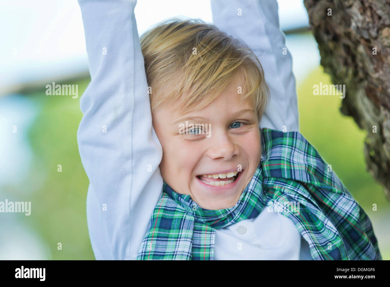 Teen boy outside trees hi-res stock photography and images - Alamy