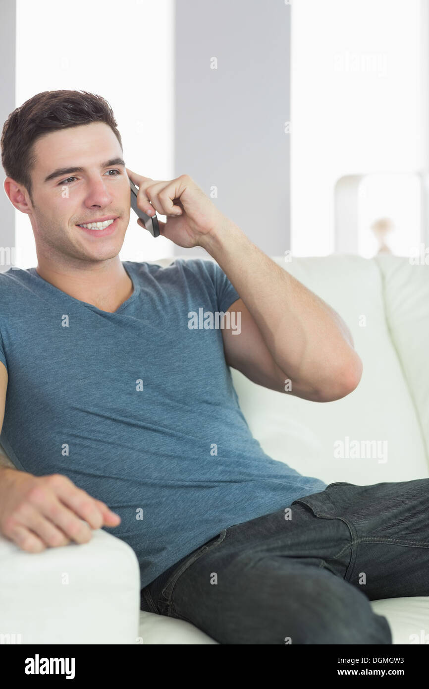 Handsome young man calling hi-res stock photography and images - Alamy