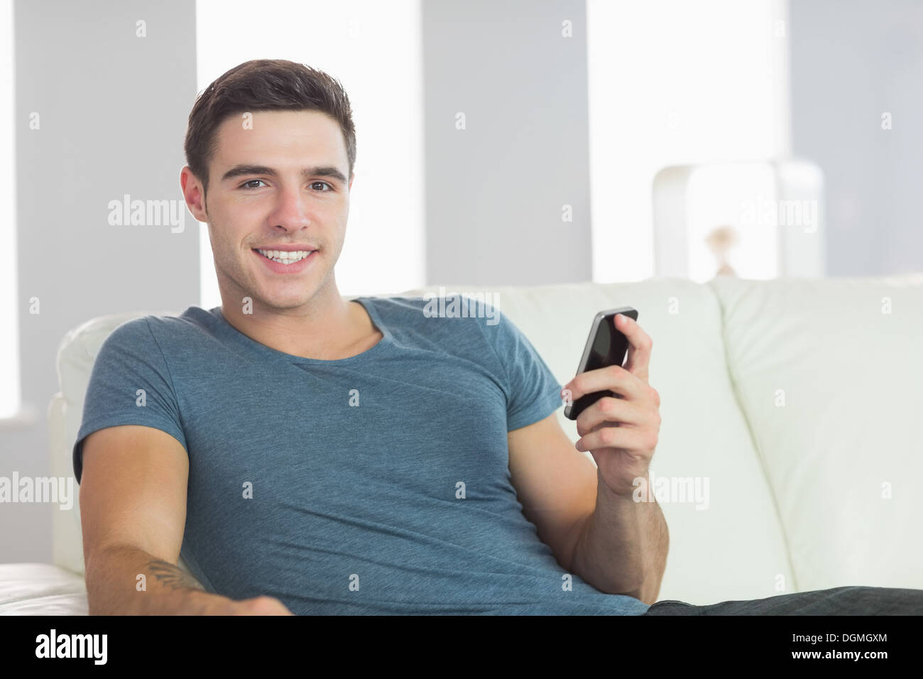 Portrait handsome man typing hi-res stock photography and images - Alamy