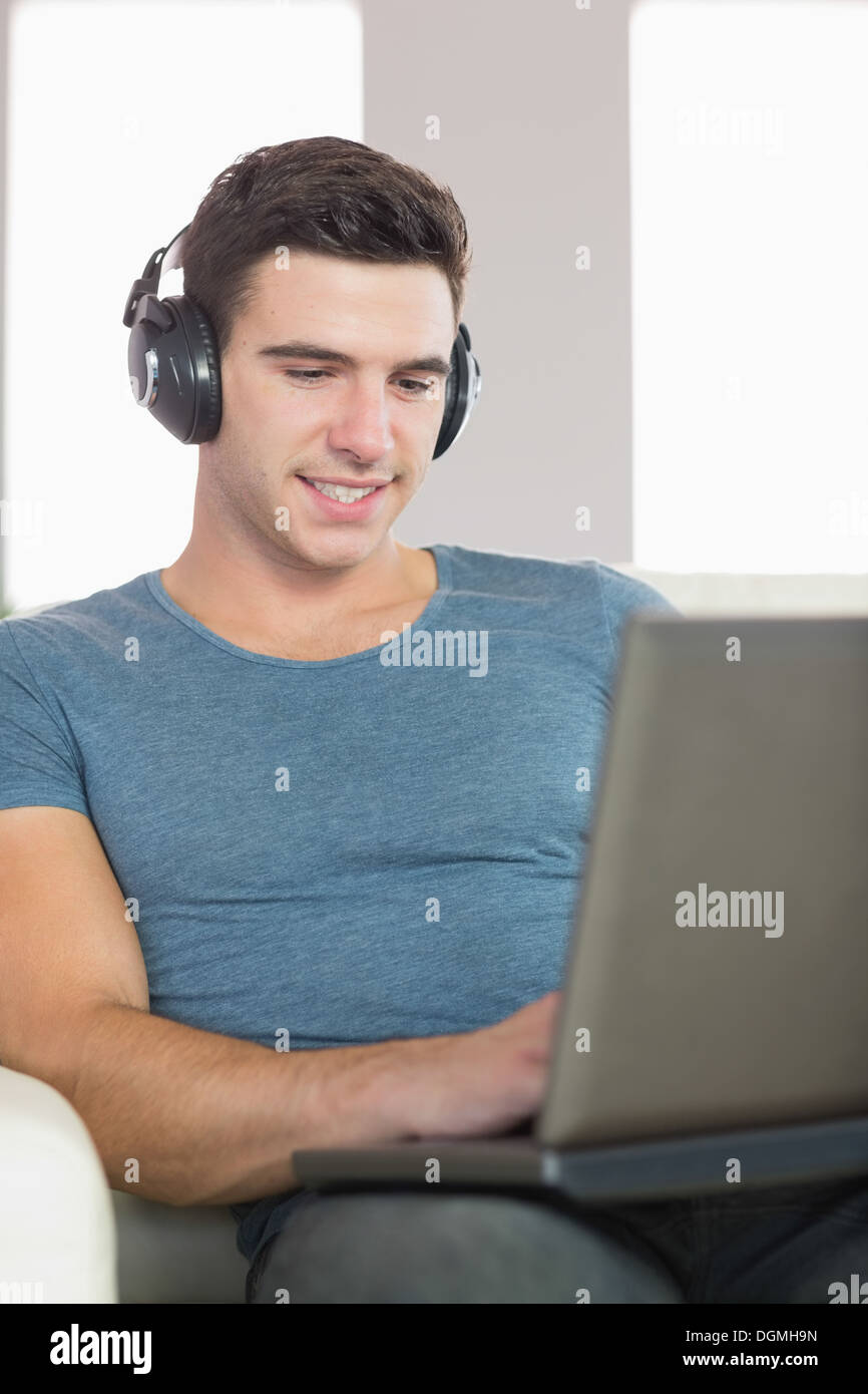Handsome young man headphones using hi-res stock photography and images ...