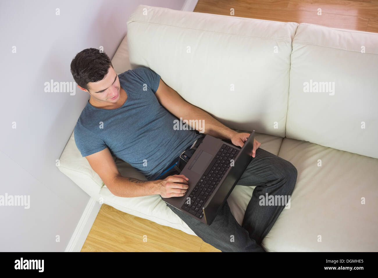 Overhead view man relaxing on hi-res stock photography and images - Alamy