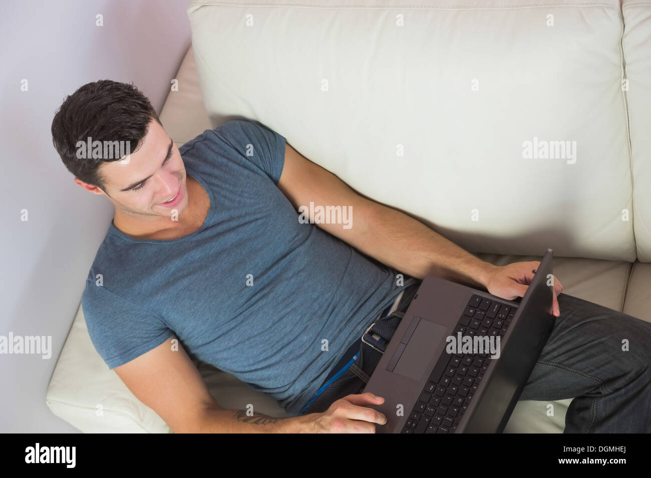 Overhead view man sitting hi-res stock photography and images - Alamy