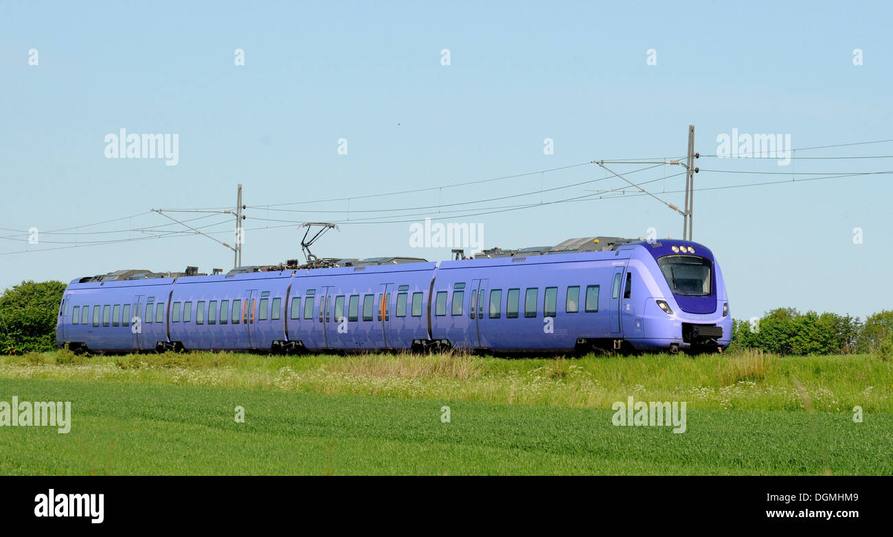 Swedish train, Svarte, Skåne, Sweden, Europe Stock Photo - Alamy