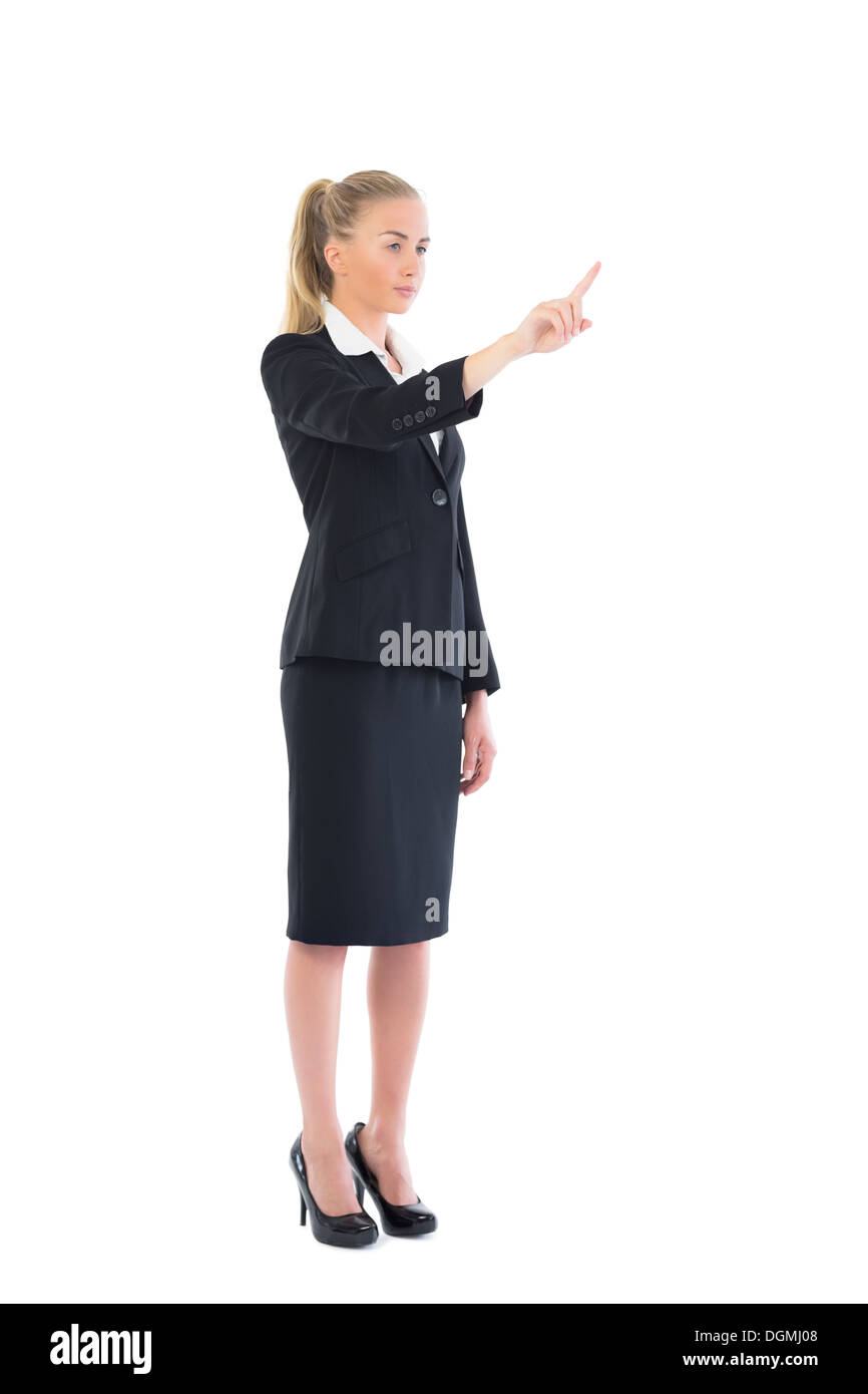 Finger pointing side view hi-res stock photography and images - Alamy