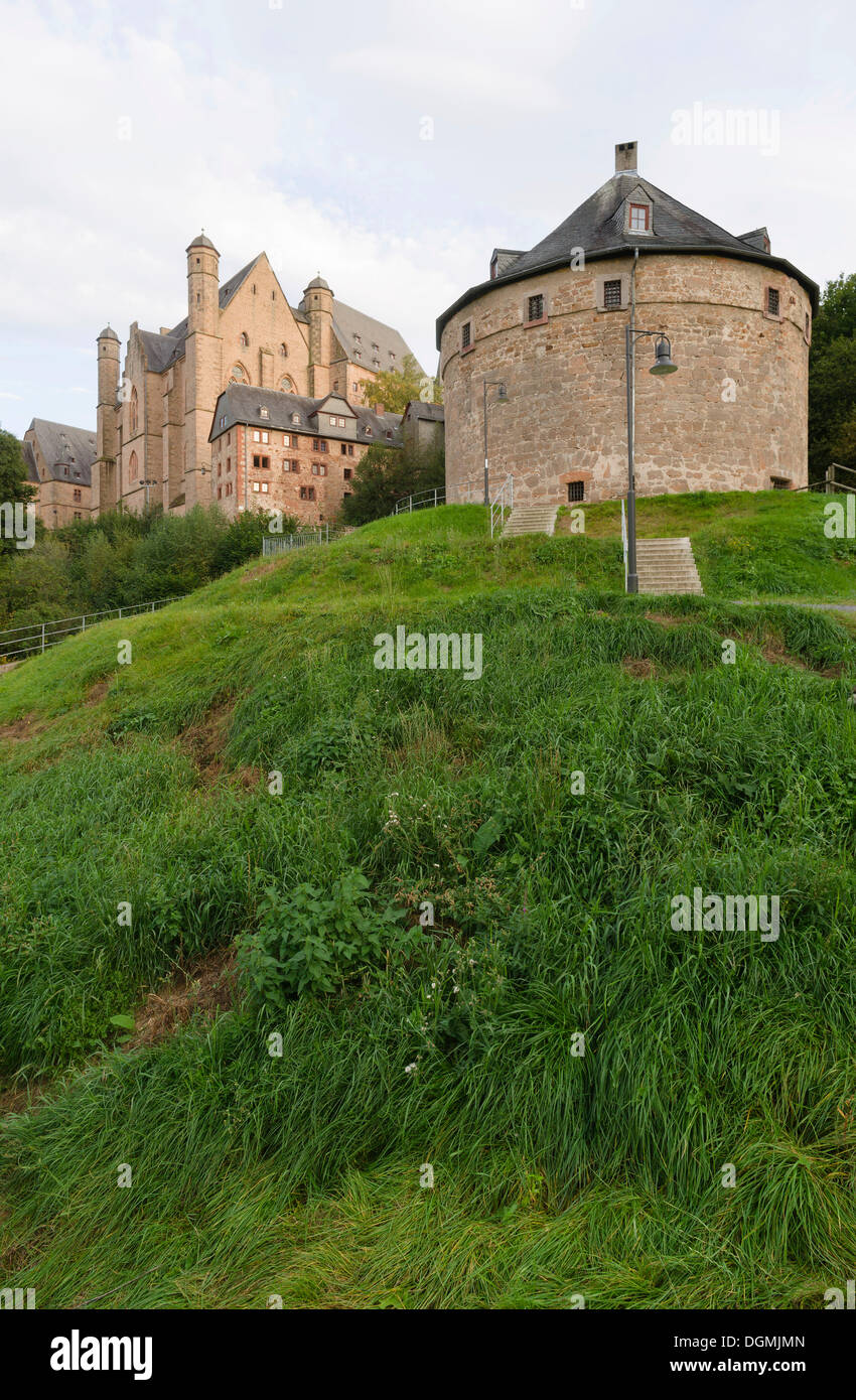 Landgrafenschloss, Landgrave Castle, with the White Tower or Witches ...
