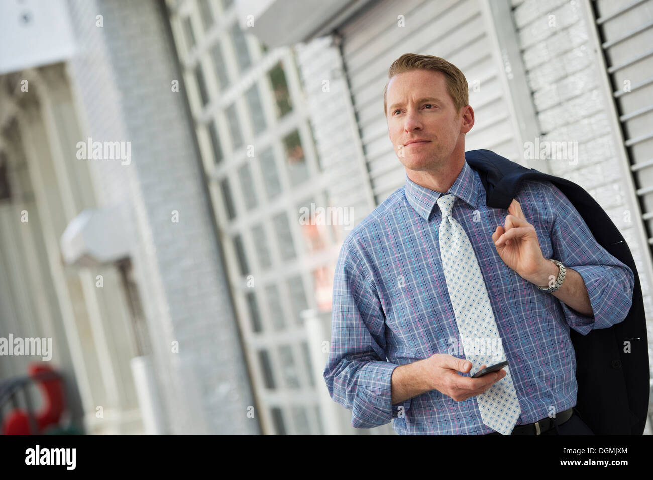 Man Jacket Slung Over Shoulder High Resolution Stock Photography and ...