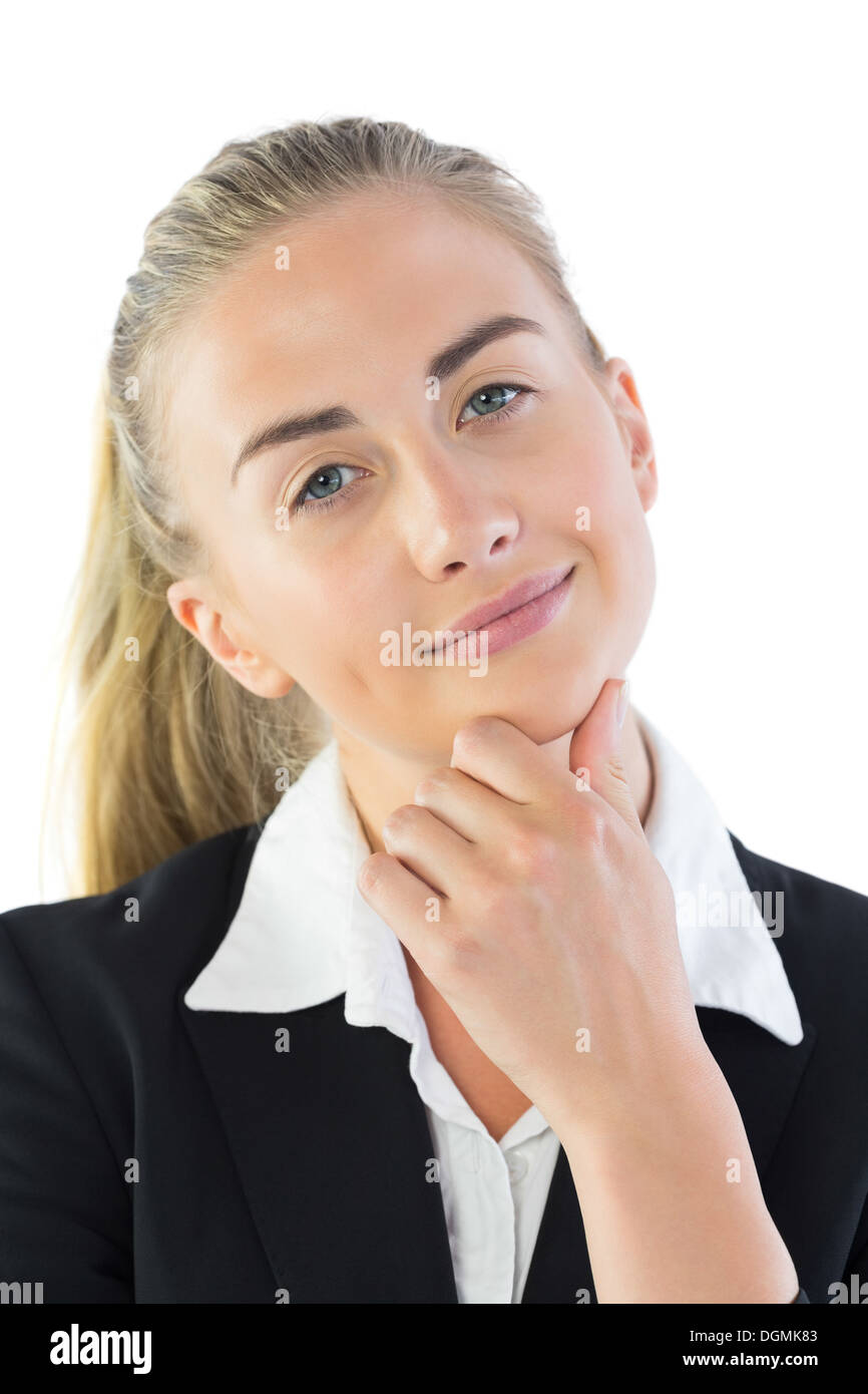 Thoughtful smiling portrait hi-res stock photography and images - Alamy
