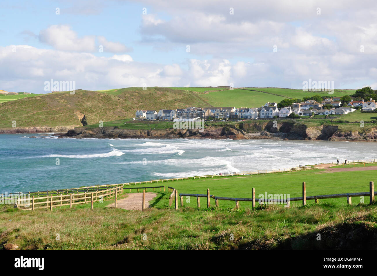 North Cornwall - Hayle Bay - view to New Polzeath -from the cliff path ...