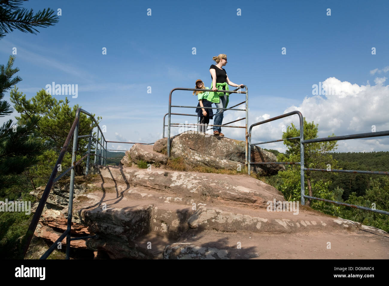 Werner Berg, Germany, the observation deck on the - Wachtfels Stock ...