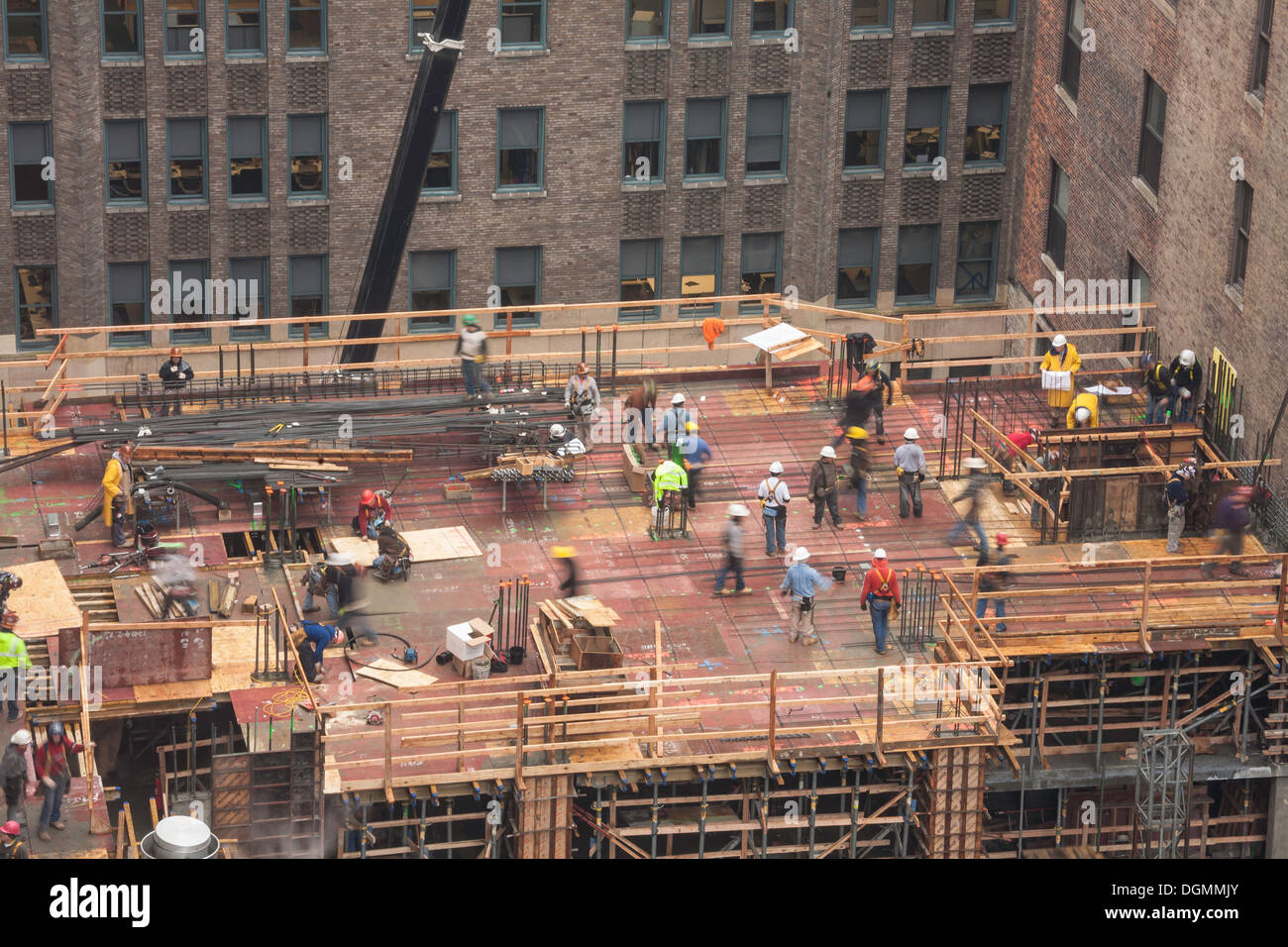 High-rise Building Construction Site, NYC Stock Photo - Alamy