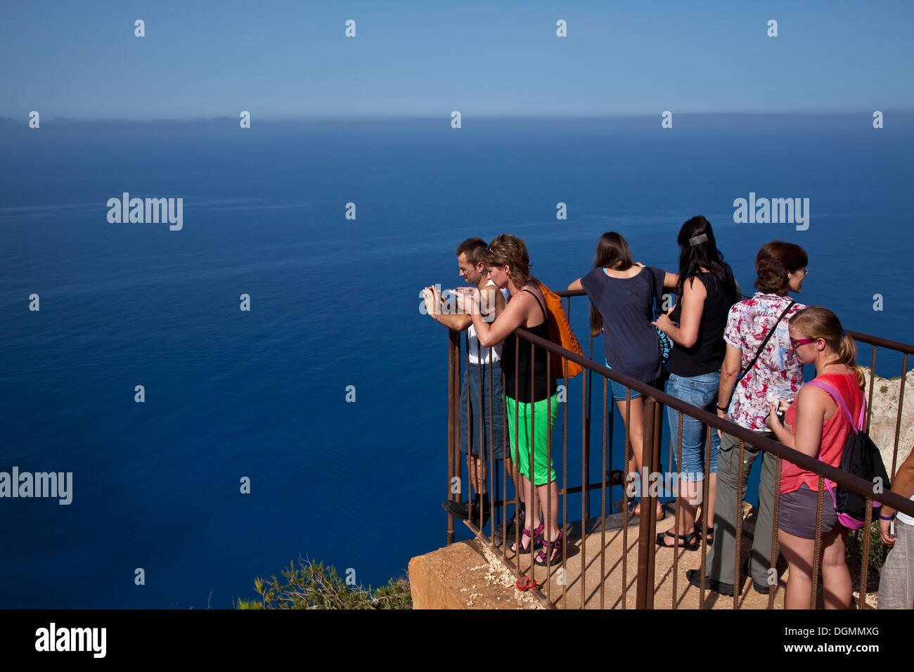 Tourists Taking Photos of Shipwreck Beach From The Viewpoint, Zakynthos ...