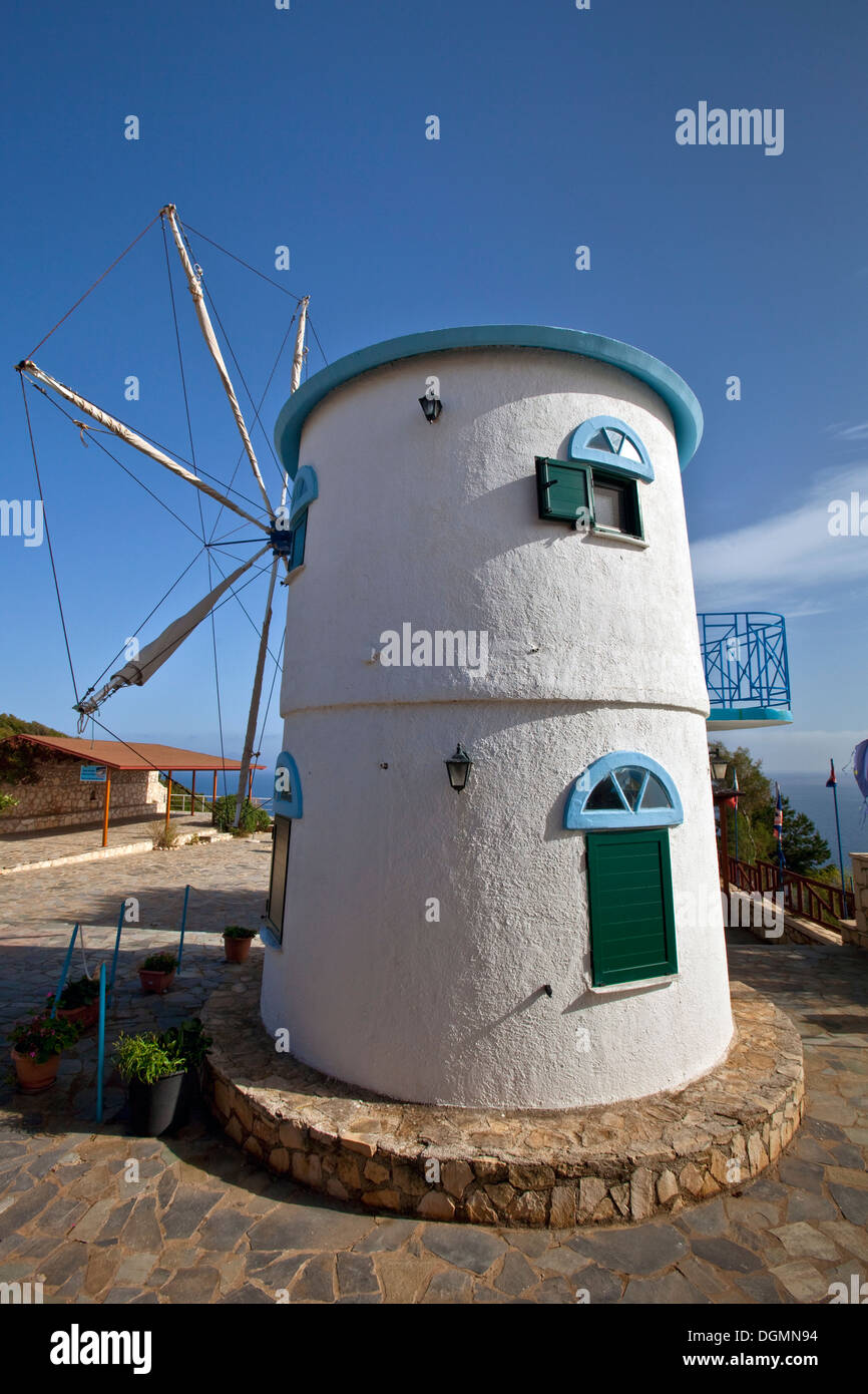 Windmill, Cape Skinari, Zakynthos (Zante) Island, Greece Stock Photo ...