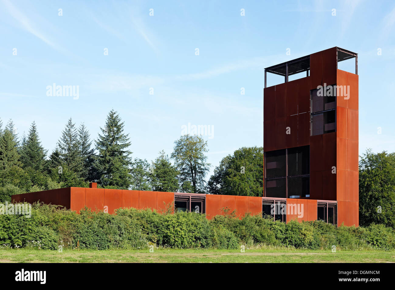 Building made of rusty steel plates, Varus Battle or Battle of the ...