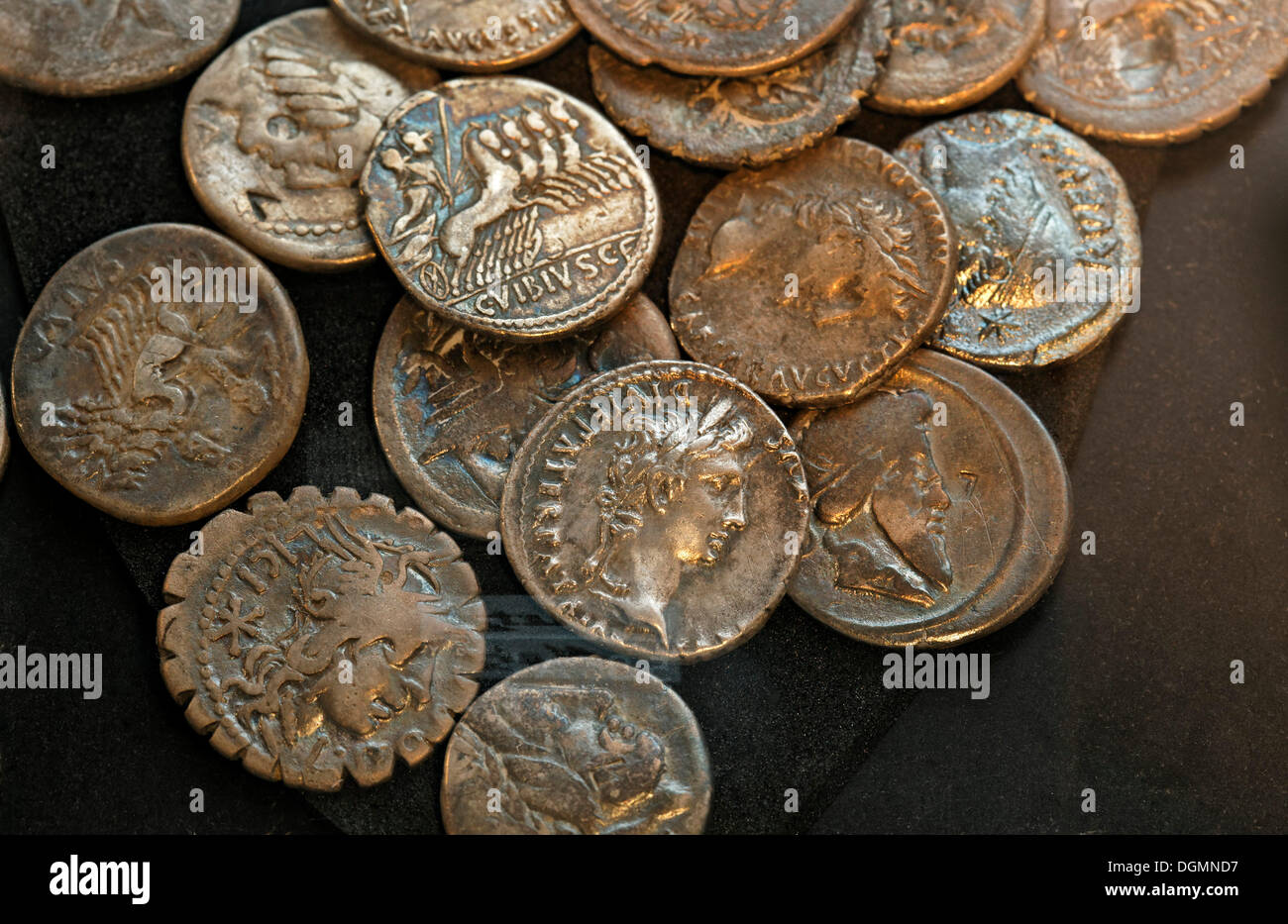 Roman coins, Varus Battle or Battle of the Teutoburg Forest, Kalkriese ...