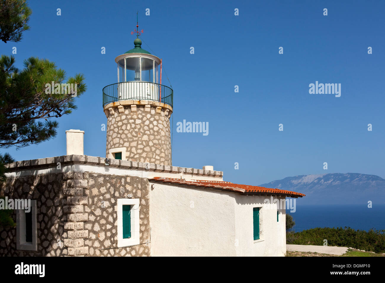 The Lighthouse At Cape Skinari With Views Across The Sea To Kefalonia ...