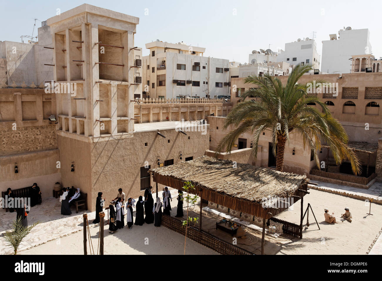 Innr courtyard with a wind tower, typical residential dwelling of the ...