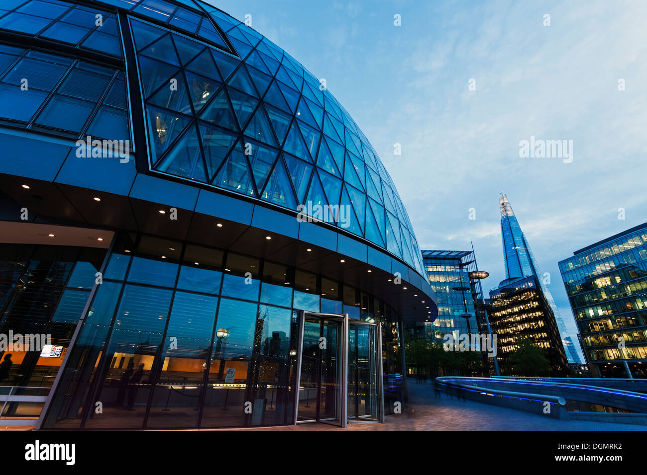 United Kingdom, London, Office building complex at sunset Stock Photo ...