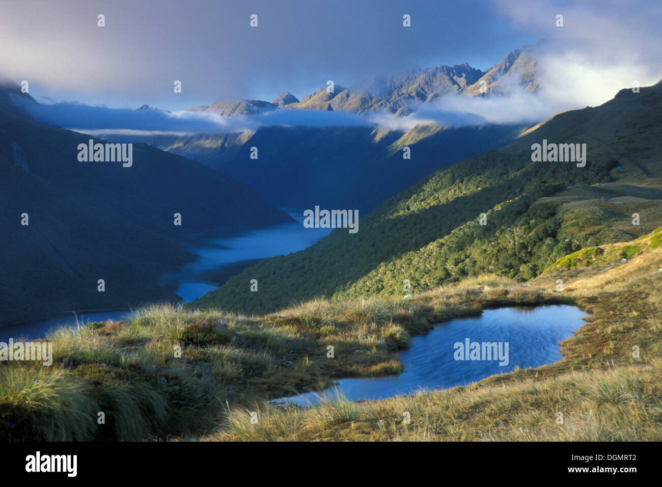 View from Key Summit Ridge down into the Greenstone Valley with Lake ...