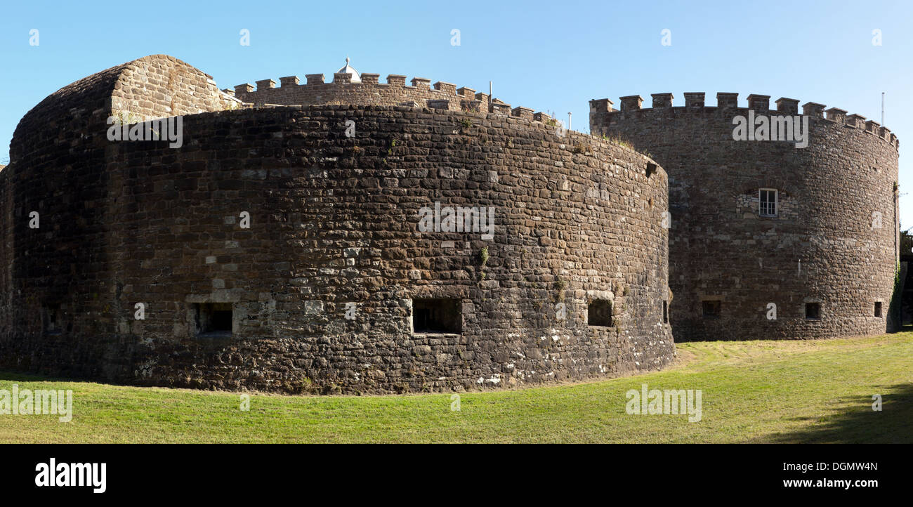 A panoramic, photostiched view of Deal castle taken from the dry moat ...