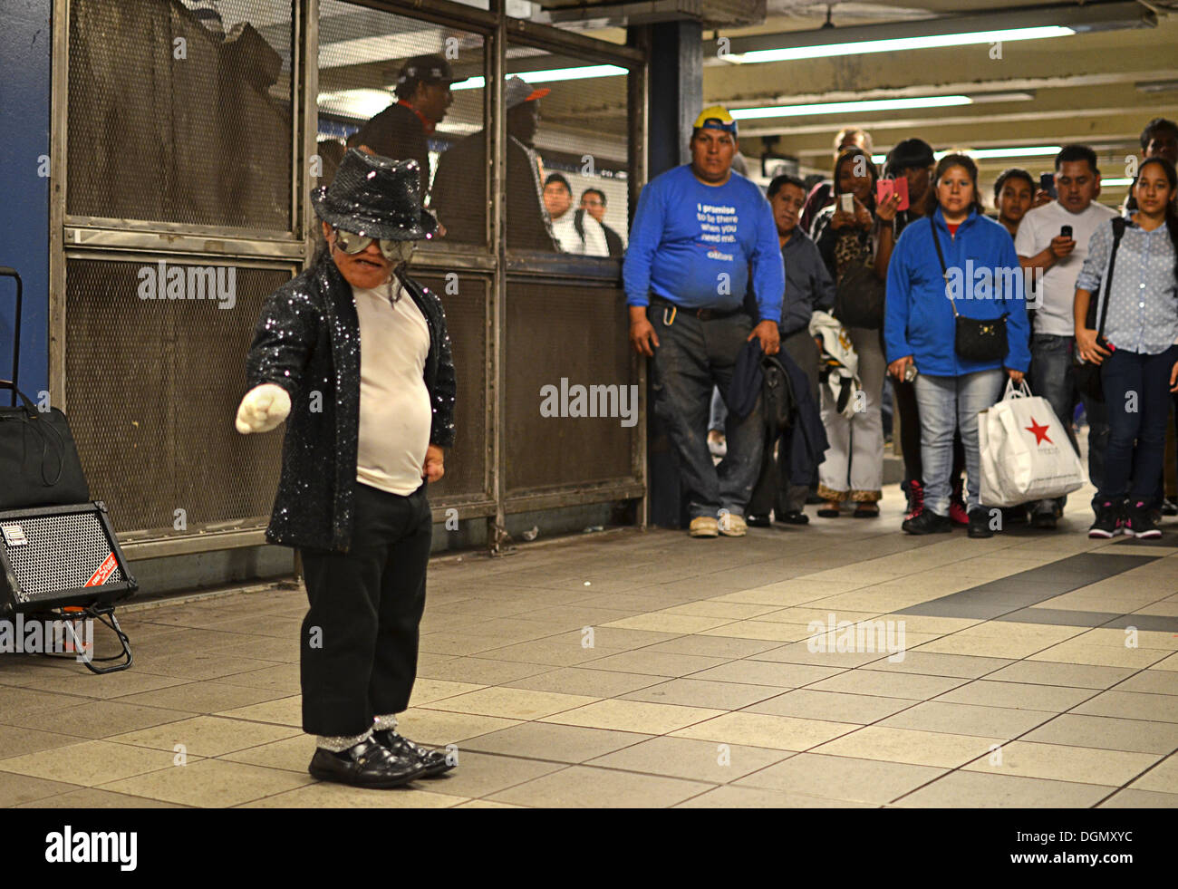 Alex, a little person Michael Jackson impersonator performs before a ...