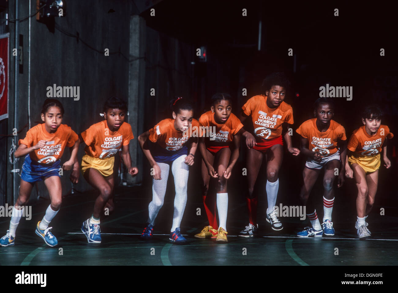 Girls competing colgate games in hi-res stock photography and images ...