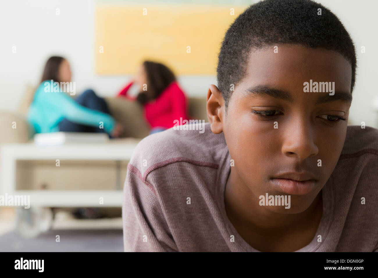 Sad Teenage Boy Crying