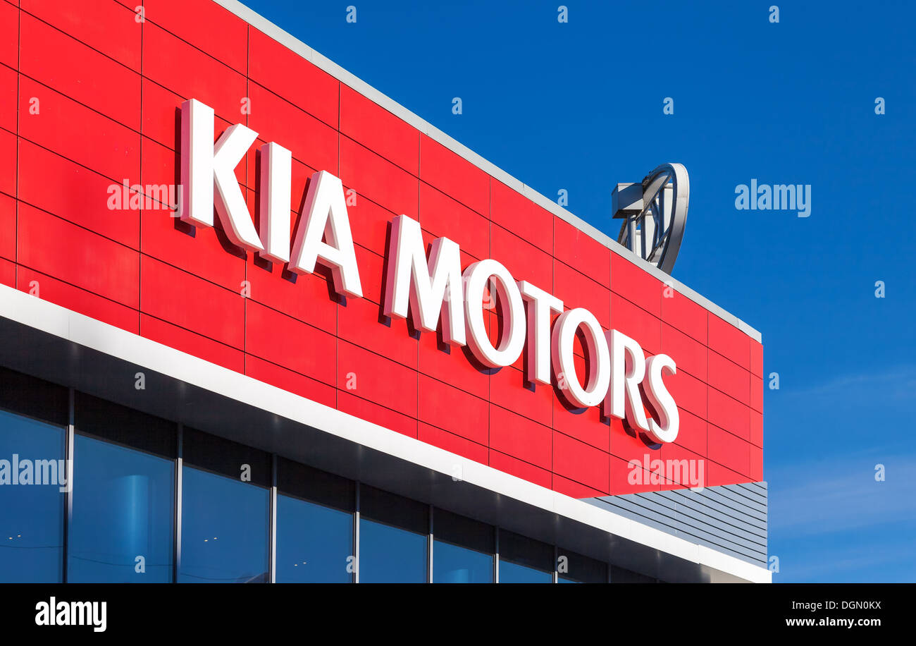 The emblem KIA motors Stock Photo - Alamy