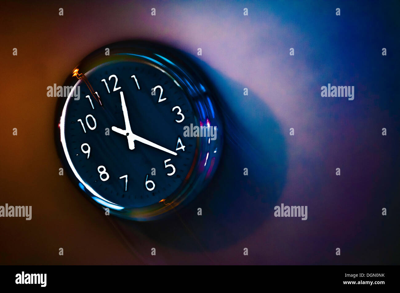 A clock with an effect of movement giving the idea of a new dimension ...