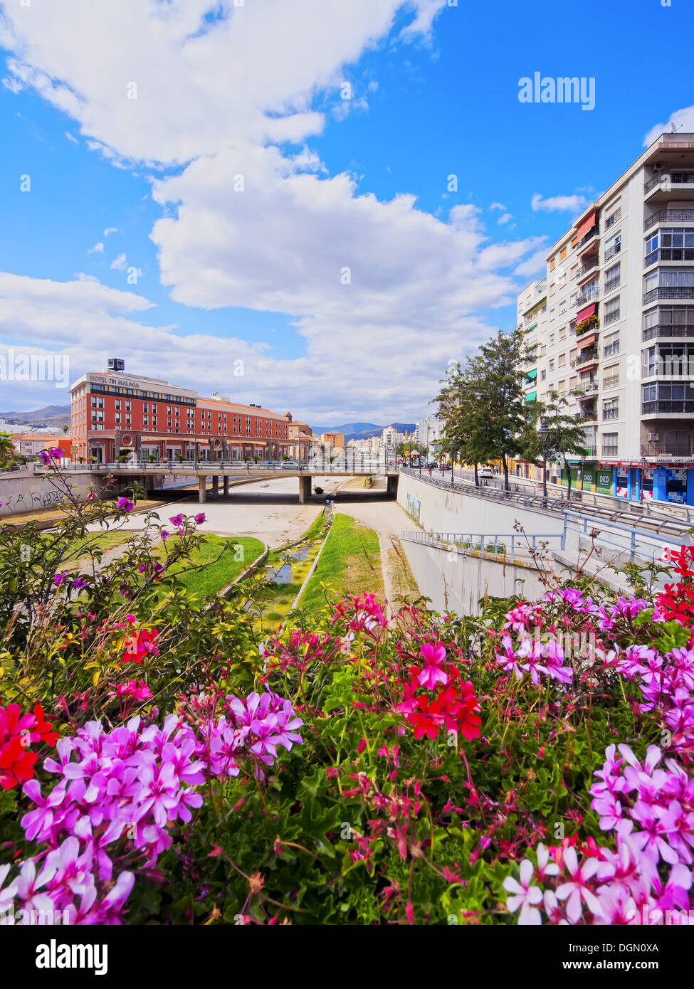 Cityscape of Malaga - capital of the Province of Malaga on Costa del ...