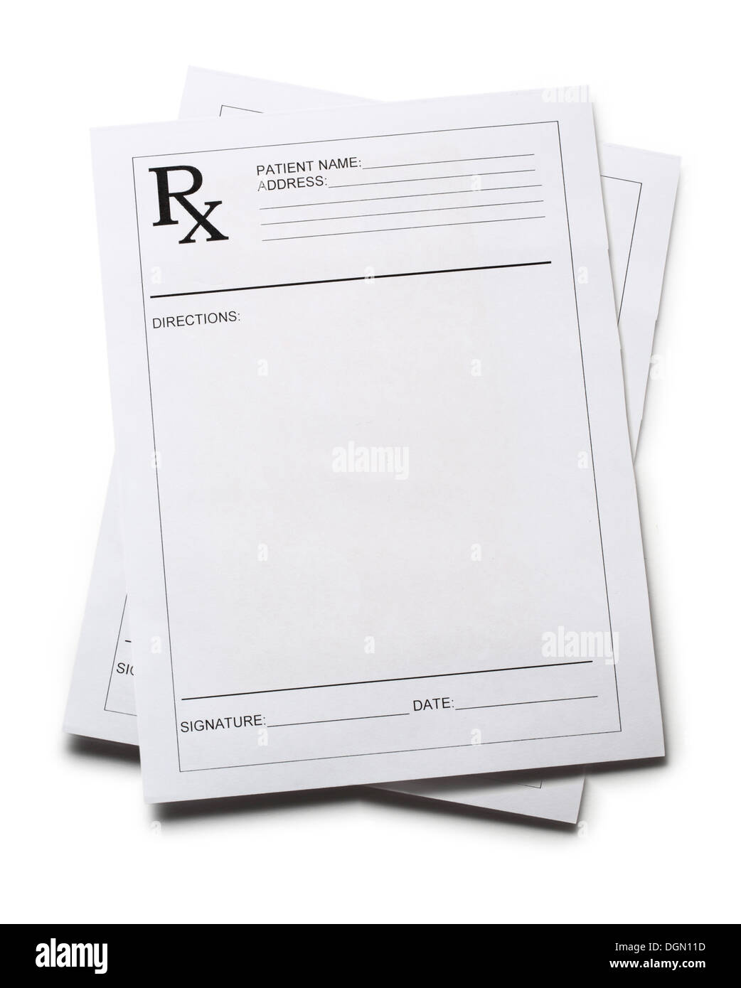 Blank patient lists Stock Photo - Alamy