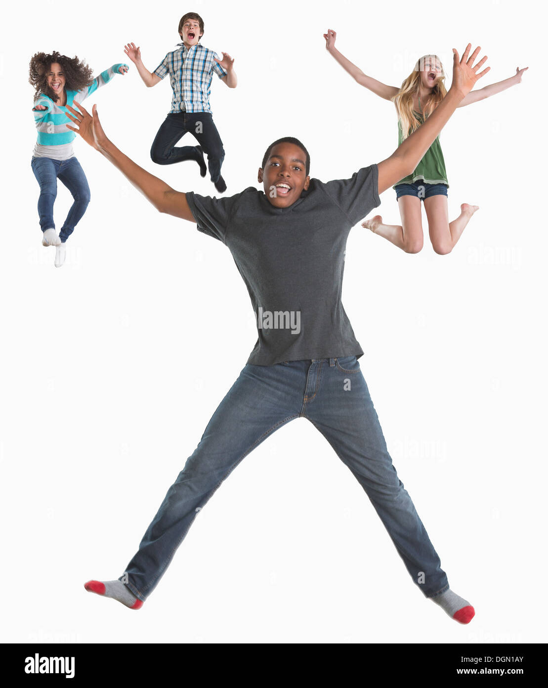 4 Best Friends Jumping