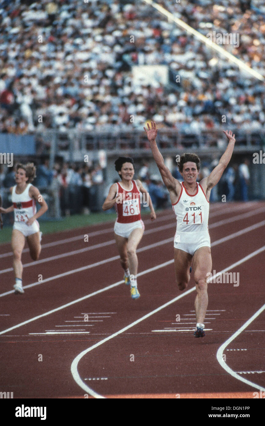 Jarmila Kratochvilova (CZE) competing in the 1983 World Athletics ...