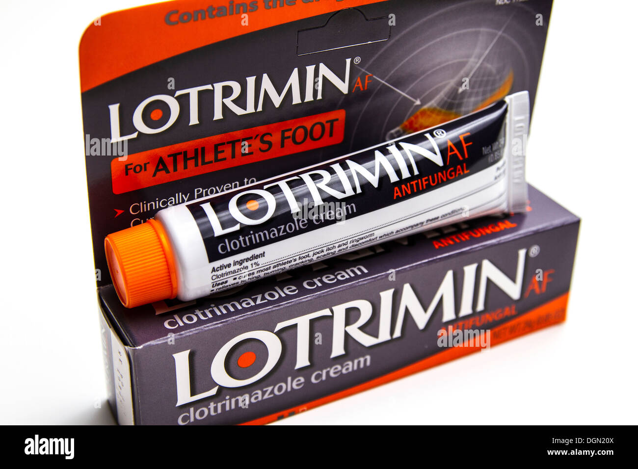 Lotrimin cream antifungal for atheletes foot Stock Photo - Alamy