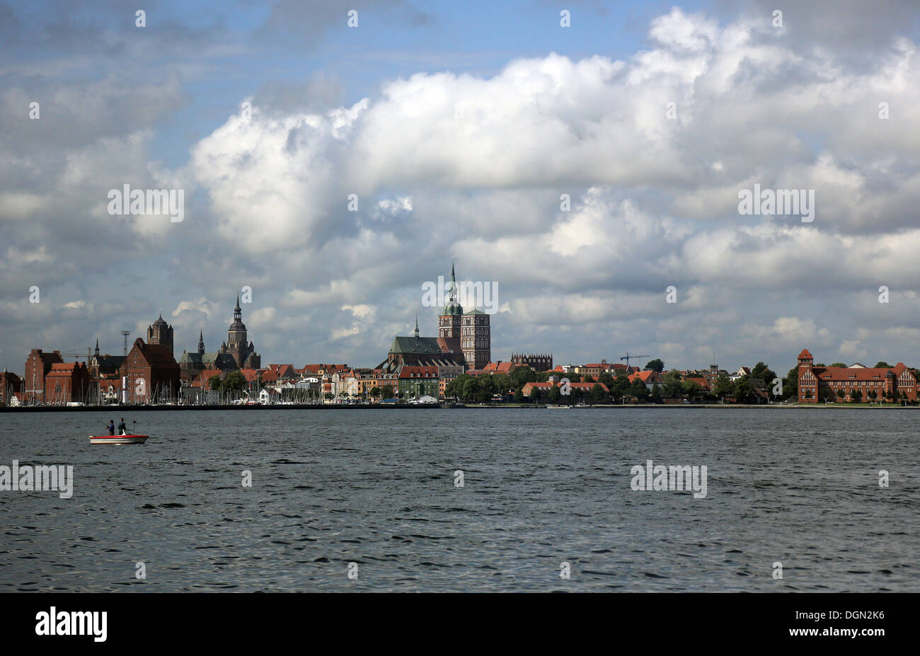 Stralsund, Germany, Stralsund on the view over the old town and harbor ...