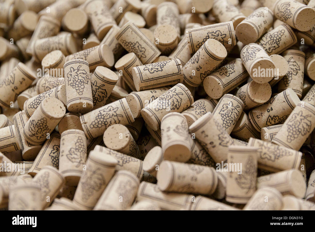 Corks seen in a bottles cork factory in Spain Stock Photo - Alamy