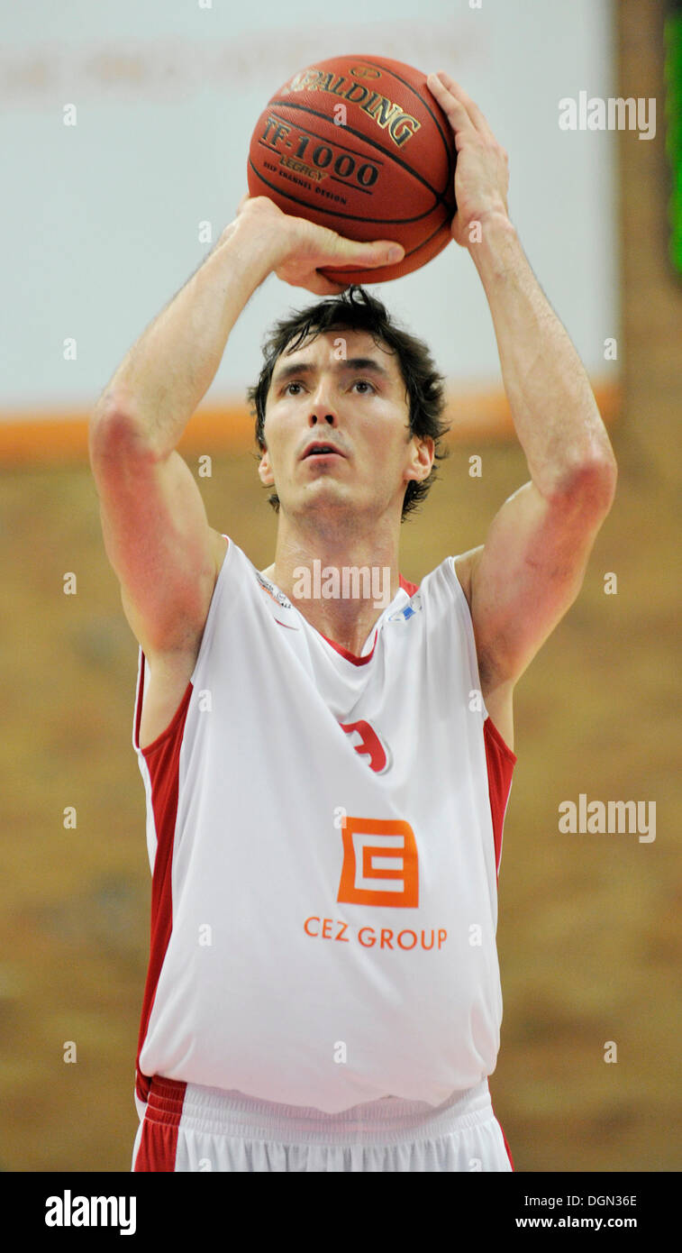 Nymburk, Czech Republic. 23rd Oct, 2013. Eurocup basketball match ...