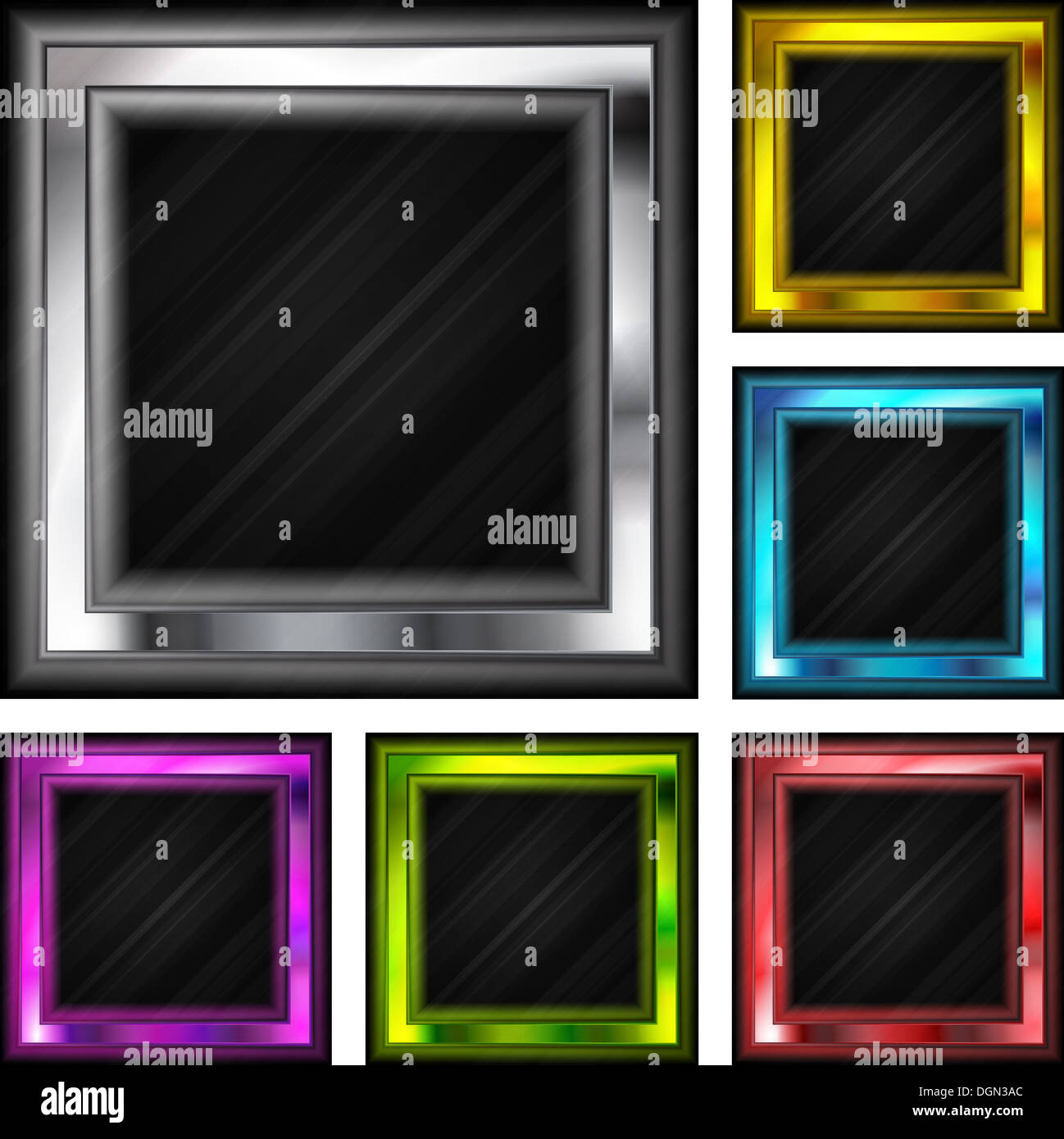 Set of glossy frameworks. Vector eps 10 Stock Photo - Alamy